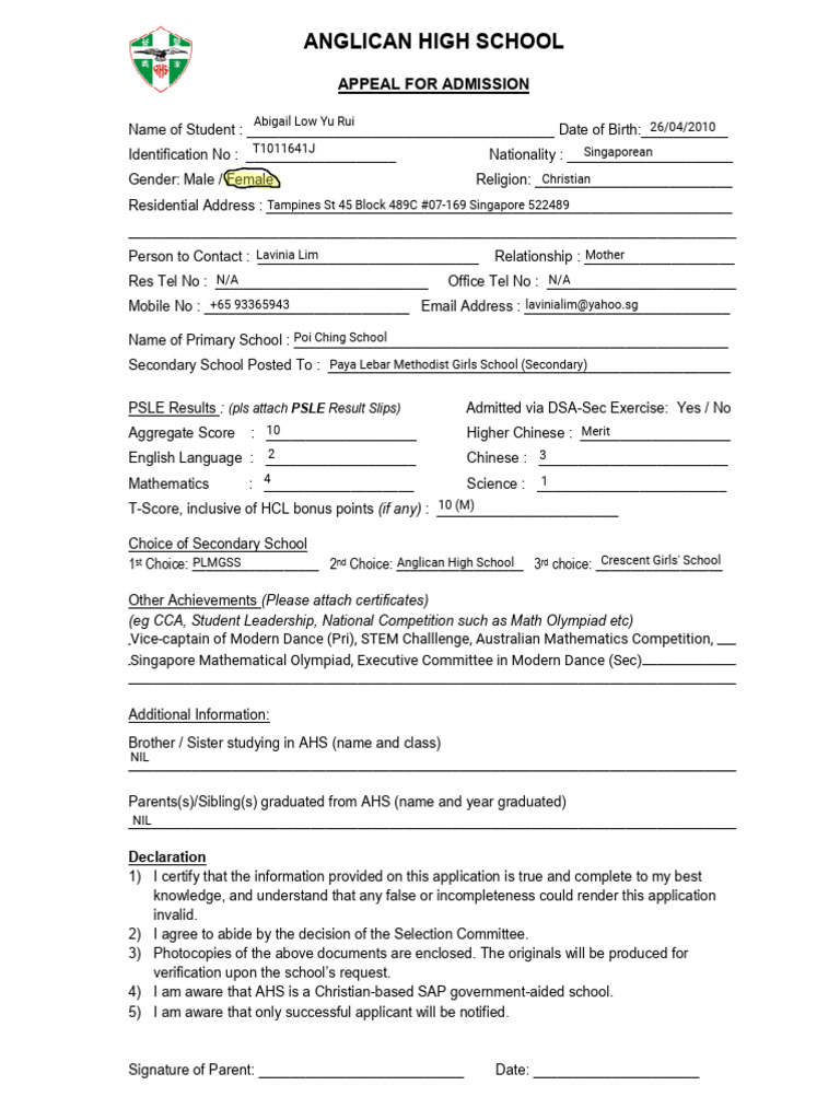 Kami Export - AHS Appeal Form | PDF