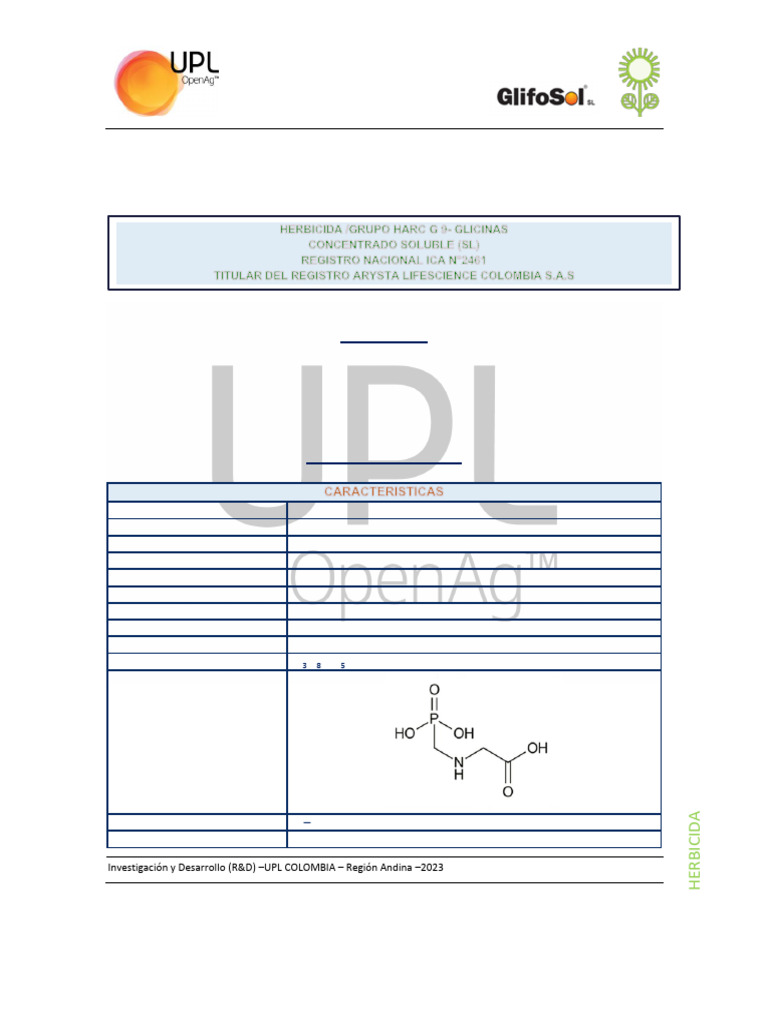 Ficha Tecnica Glifosol | PDF