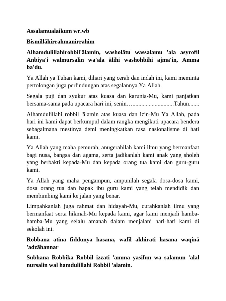 Pembacaan Doa | PDF