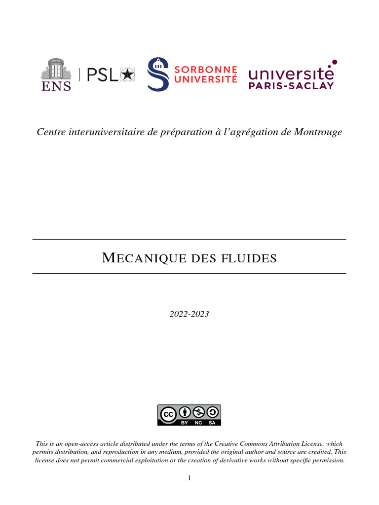 Mecanique Des Fluides | PDF