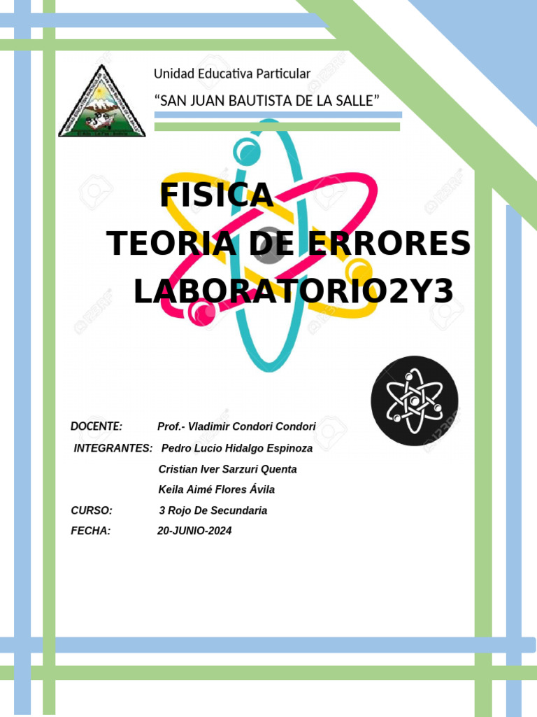 Laboratorio Final Teoria de Errores | PDF