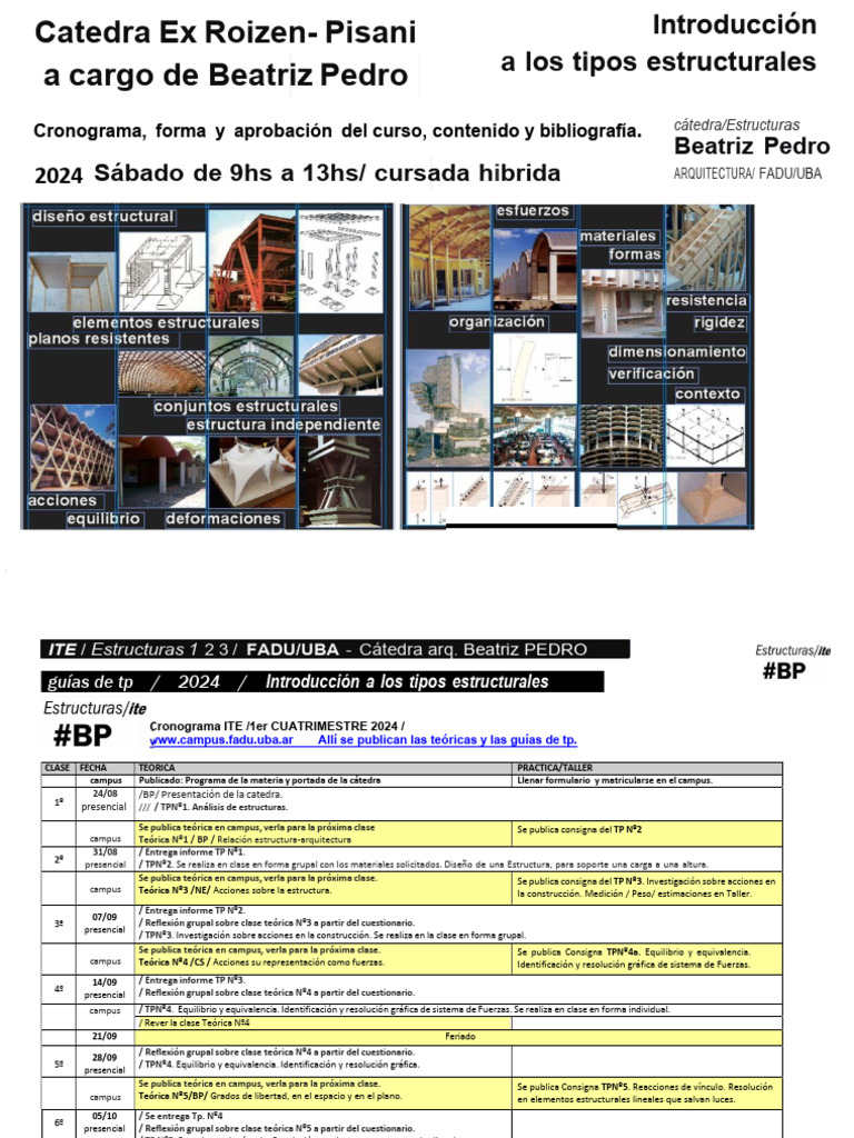 02-c Ite 2024 - Cat Pedro - Ex Roizen - Instrucciones de Cursado y Cronograma | PDF
