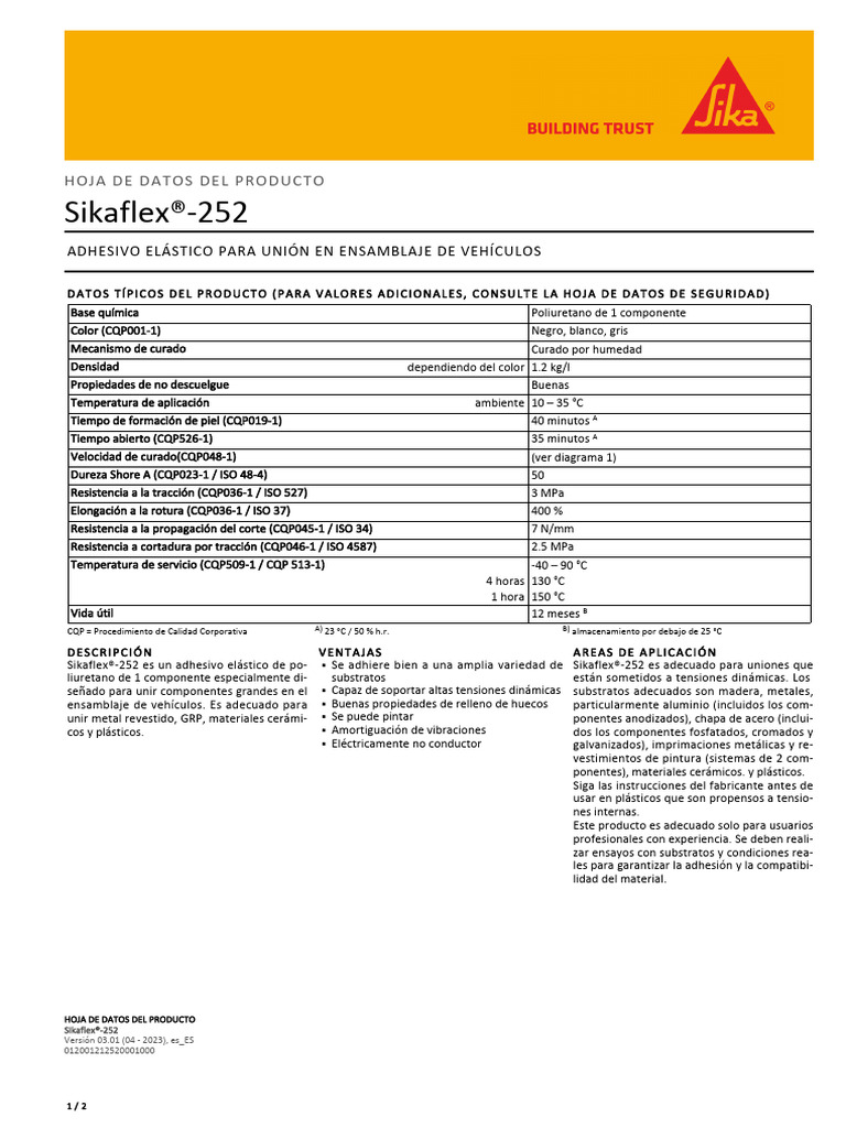 Sikaflex 252 | PDF