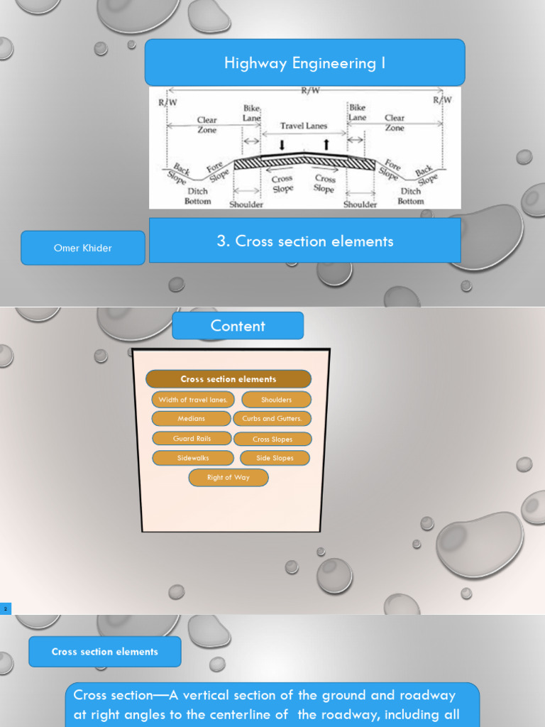 Cross-Section Elements | PDF | Sidewalk | Lane
