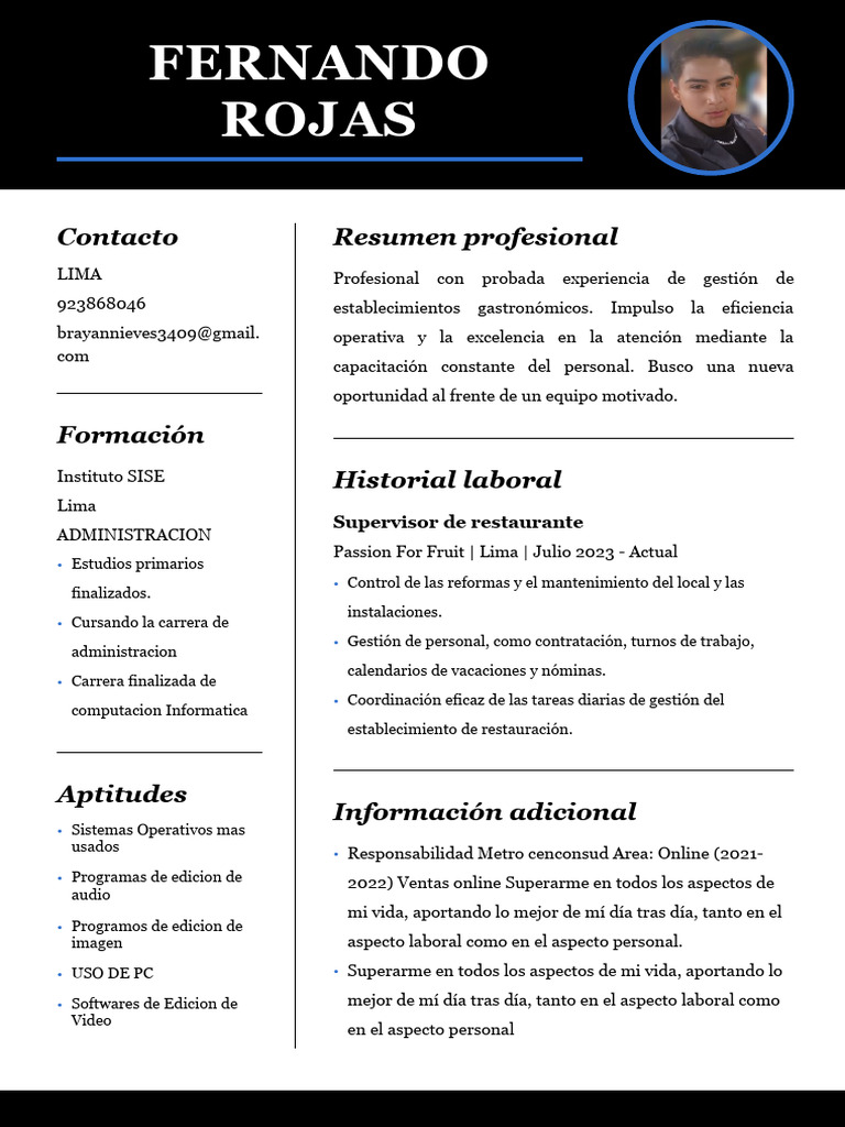 Fernando Rojas CV | PDF