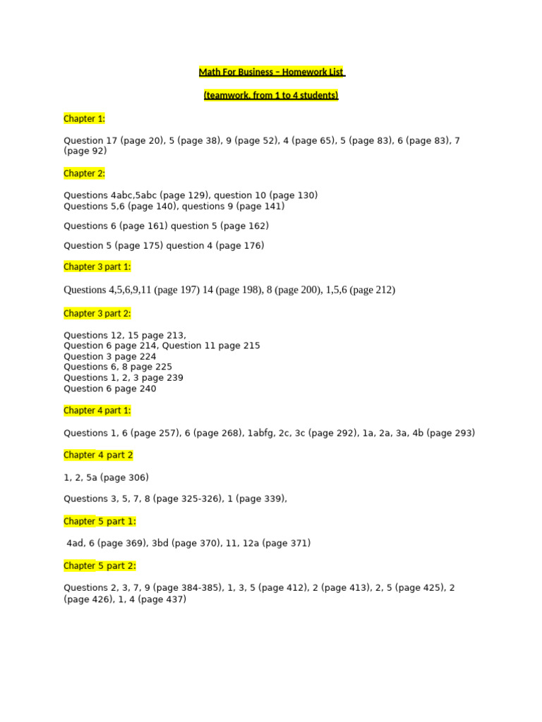 M4B - HMW List | PDF