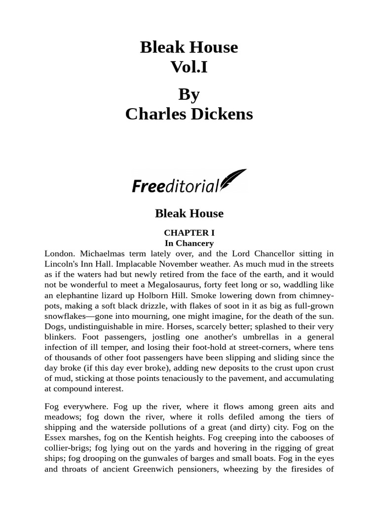 Bleak House Volume 1 | PDF