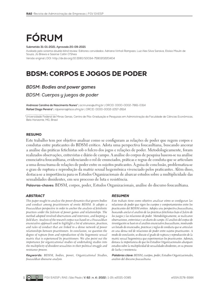 BDSM Corpos e Jogos de Poder | PDF