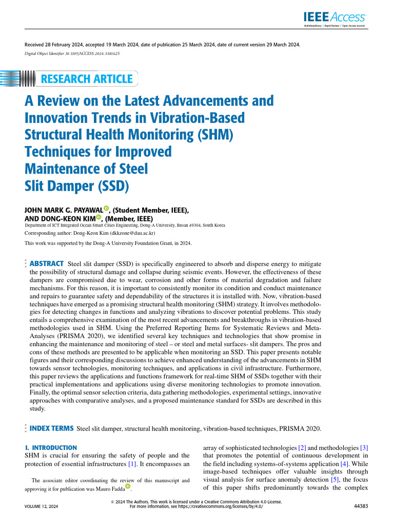 A Review On The Latest Advancements and Innovation Trends in Vibration ...
