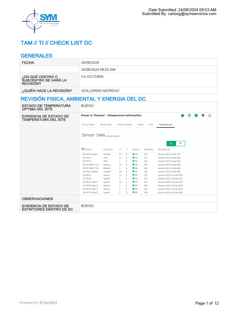 TAM - TI - CHECK LIST DC - Aug 24, 2024 - C4 VICTORIA - GUILLERMO ...