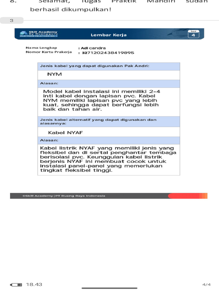 TPM3 Analis Jenis Kabel | PDF