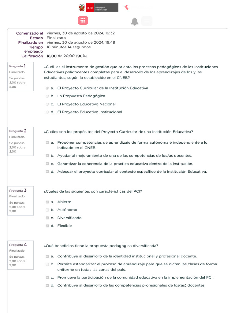 Cuestionario de La Unidad 1 - Revisión Del Intento | PDF