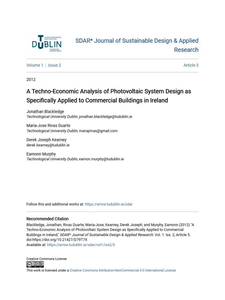 Techno-Economic Analysis | PDF