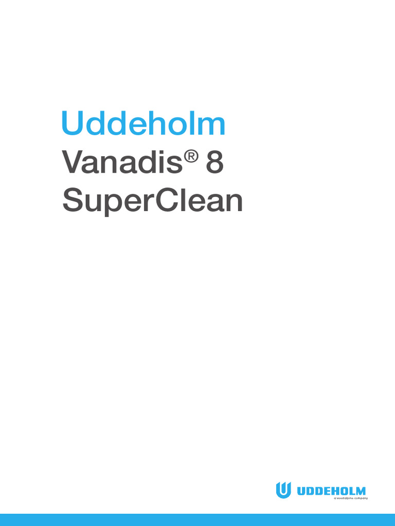 Tech Uddeholm Vanadis 8 en | PDF