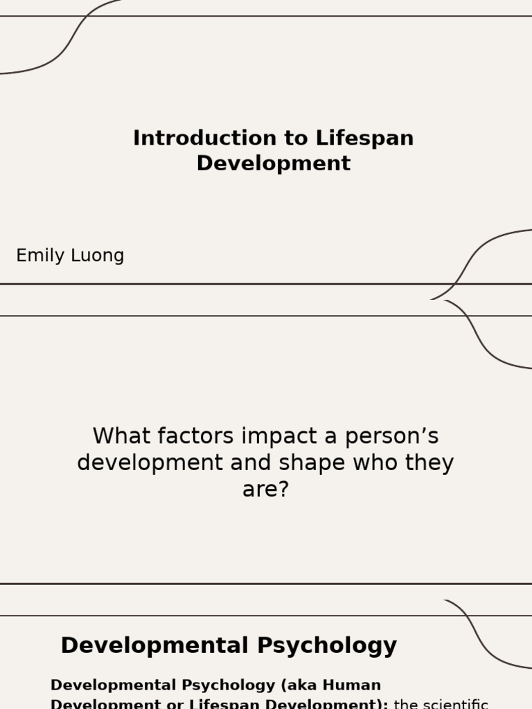 Lifespan Development Week 1 | PDF Lifespan Development Week 1 | PDF
