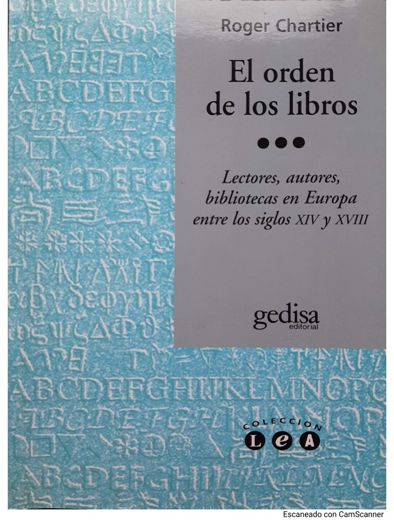 Chartier - El Orden de Los Libros Cap 1 | PDF