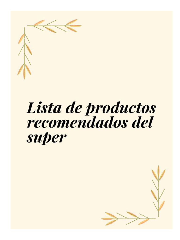 Listas Del Super | PDF