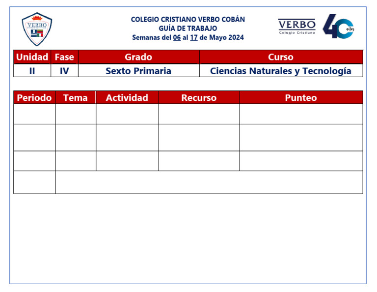 Agenda Ciencias Naturales 6o. IV Fase | PDF Agenda Ciencias Naturales 6o. IV Fase | PDF