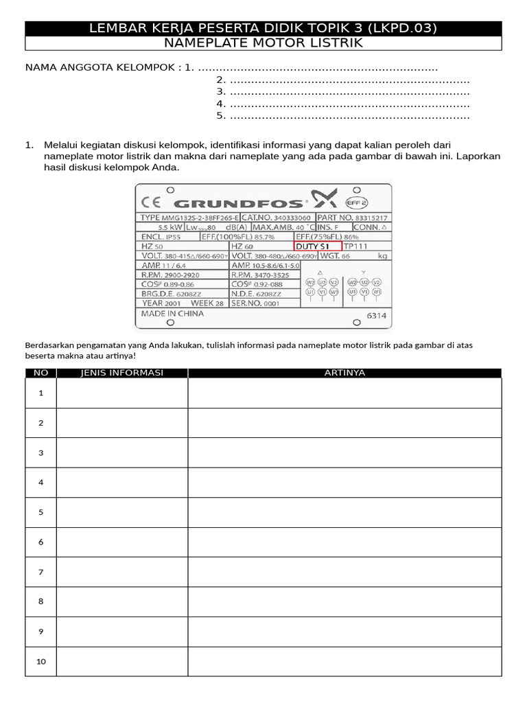 LKPD NAMEPLATE | PDF