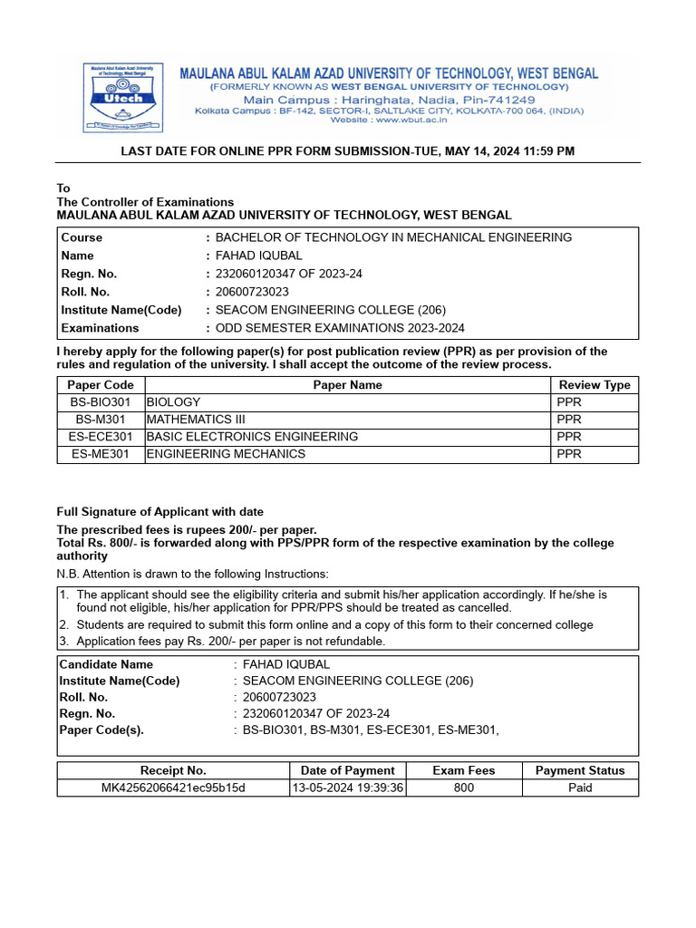 Review Form - Payment - FAHAD | PDF