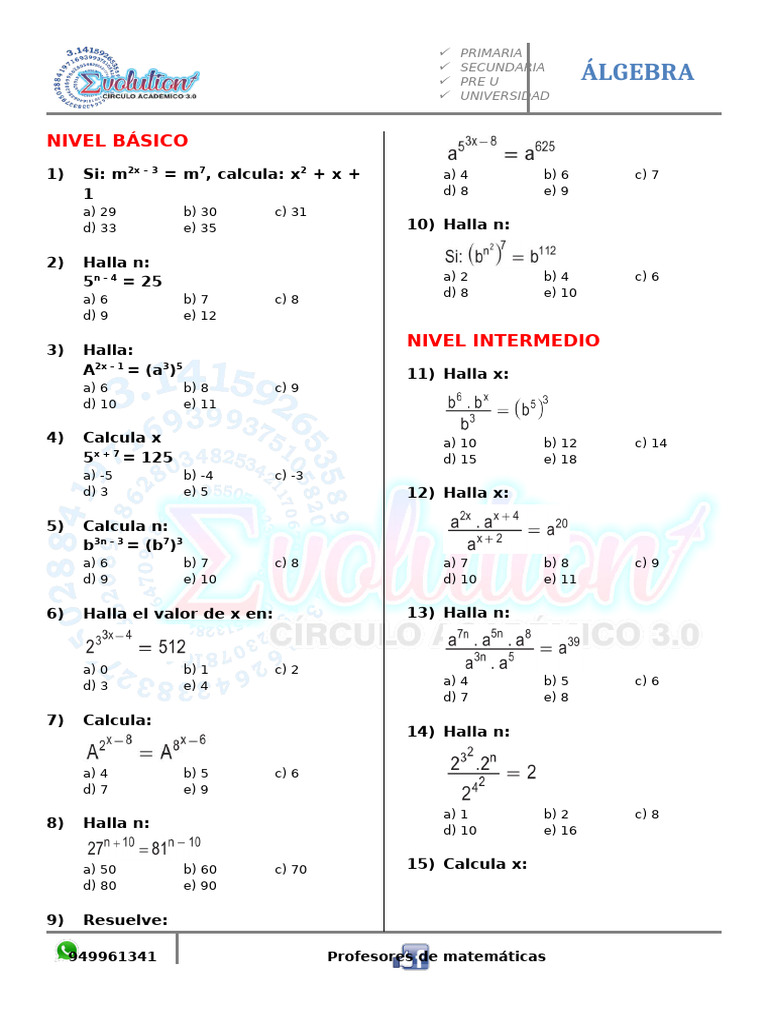 Álgeebra - Ficha 02 | PDF | Matemáticas | Álgebra