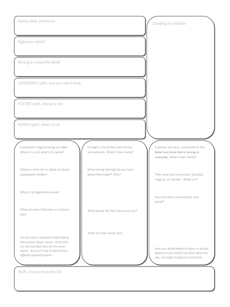 Character Sheet | PDF