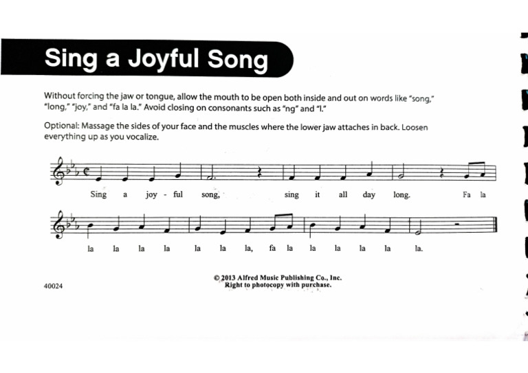 Sing A Joyful Song | PDF