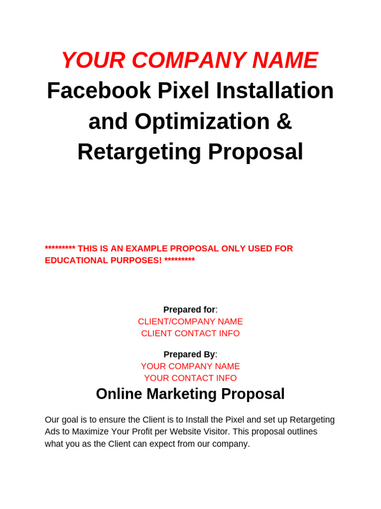 The CCG Agency Marketing Proposal & Contract | PDF