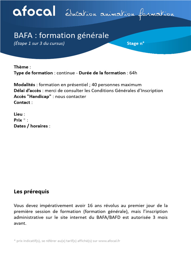 Fiche Formation 0224022 | PDF