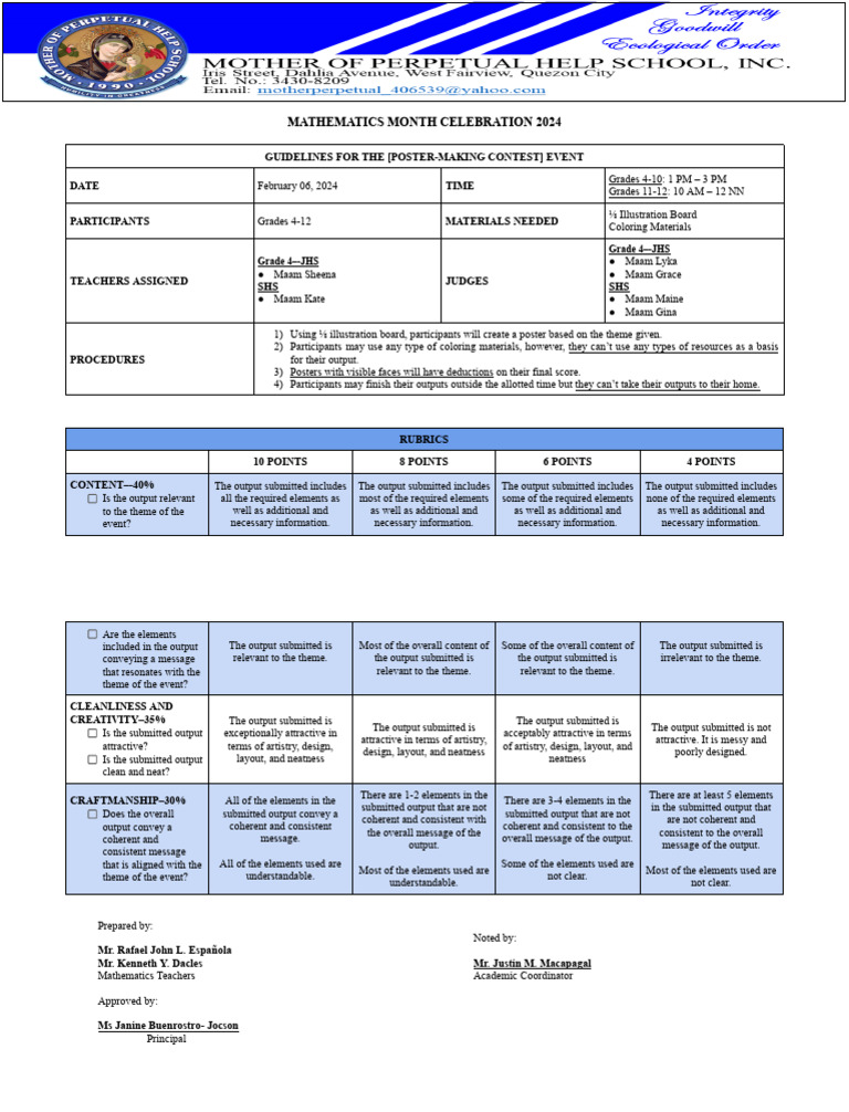 2 Guidelines - Poster Making Contest | PDF