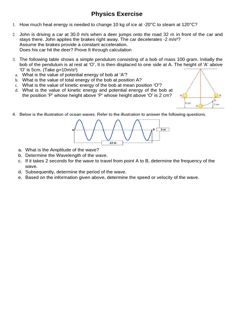 Physics Exercise | PDF