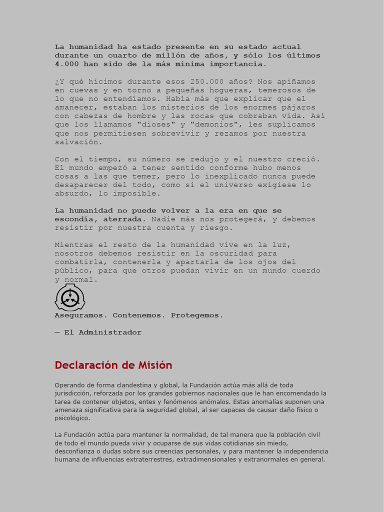 SCP Ii | PDF