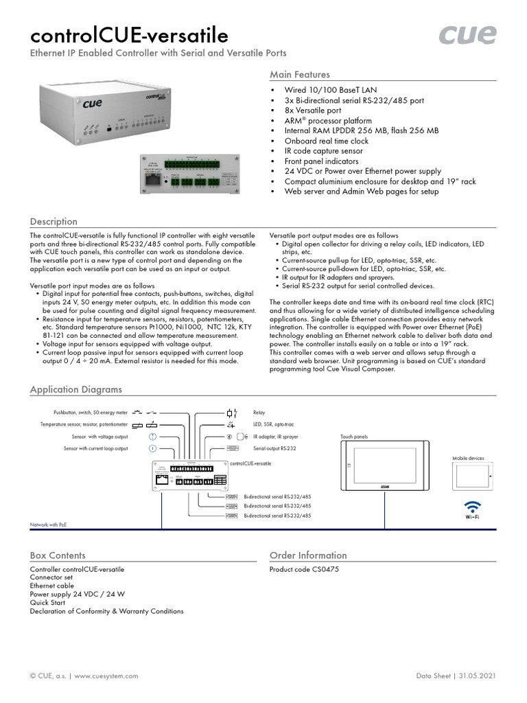controlCUE-versatile DataSheet | PDF