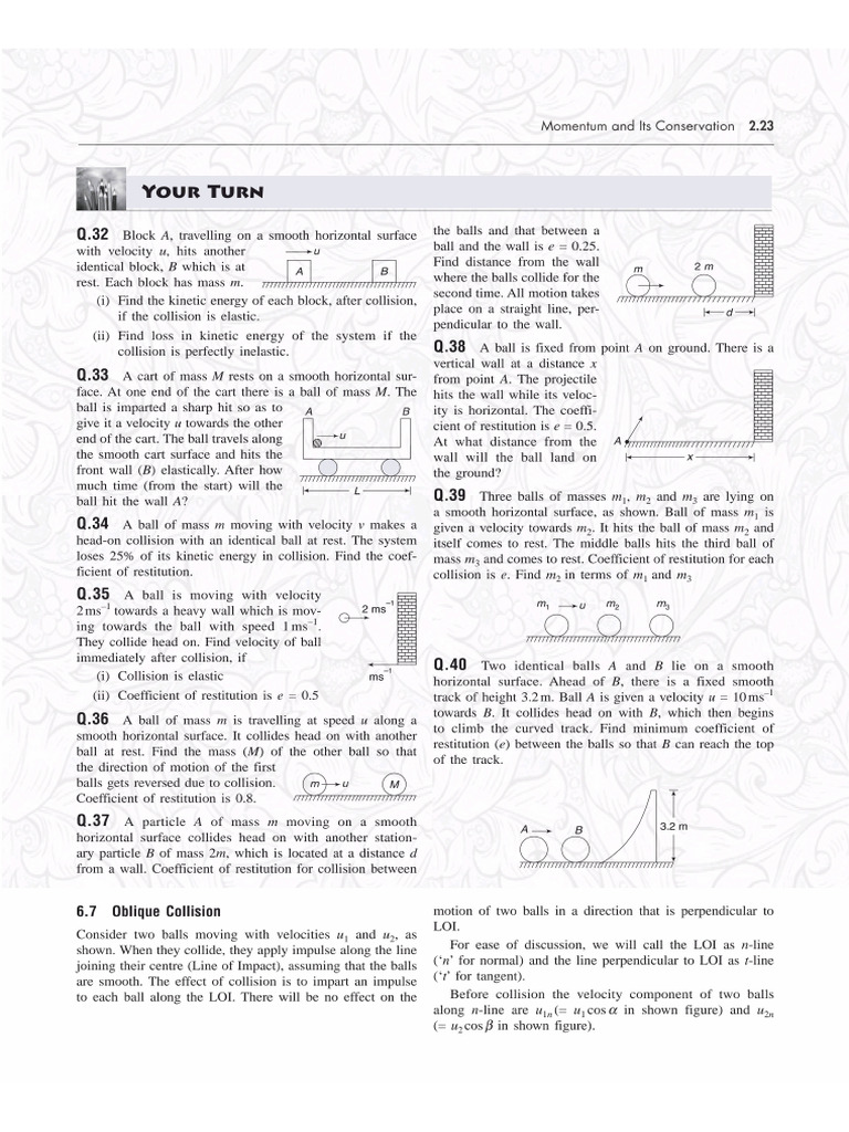 Collision Full Work Sheets | PDF