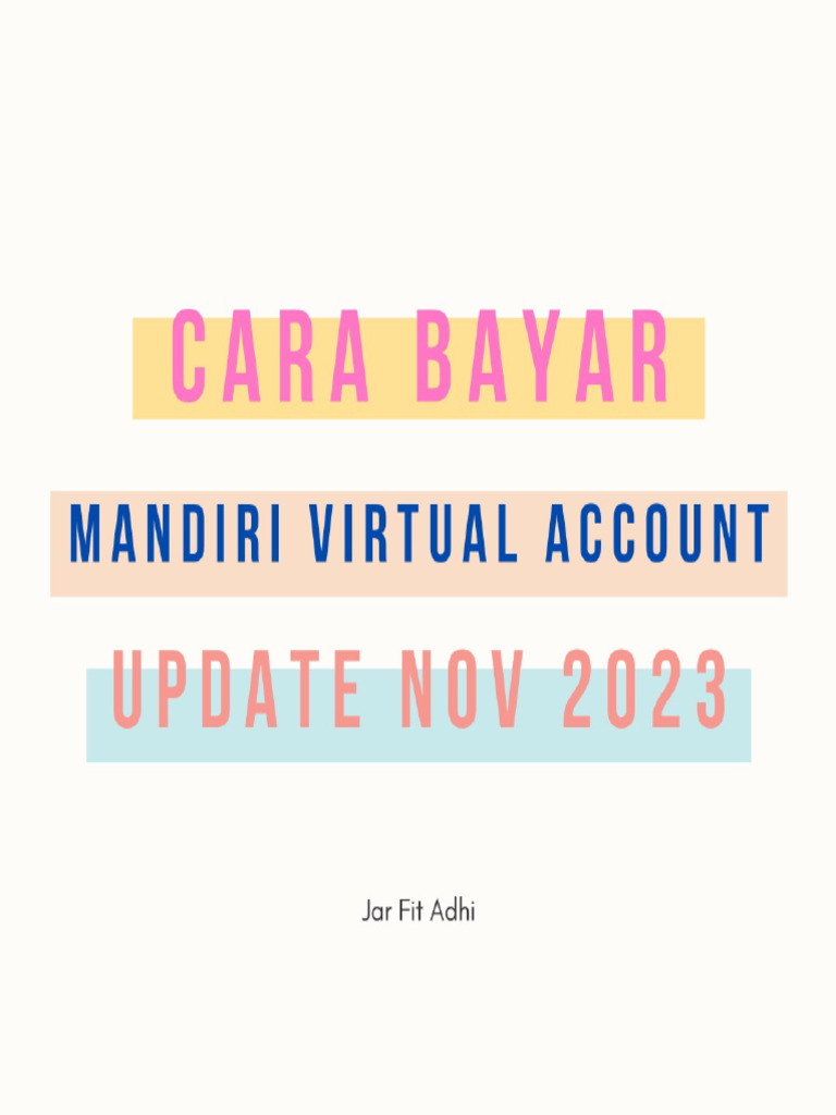 Cara Bayar MANDIRI VA Update Nov 2023 | PDF