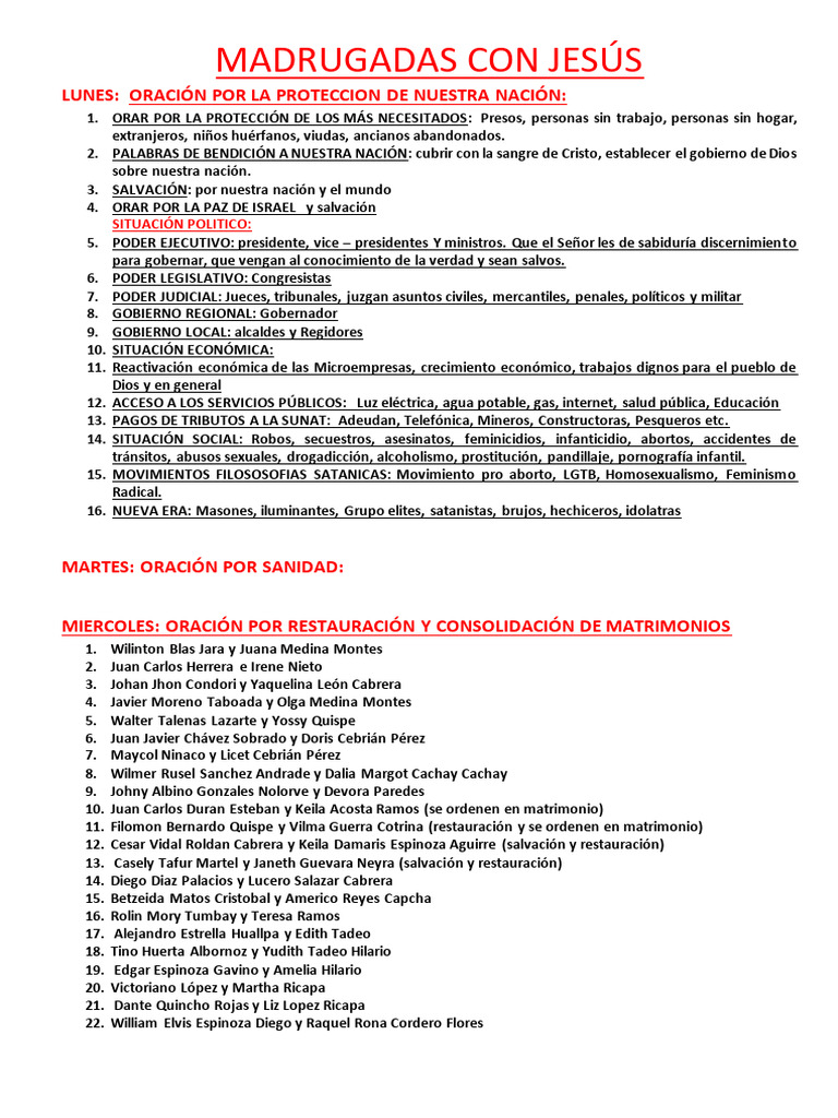 MADRUGADAS CON JESUS Ok-34 | PDF | Oración