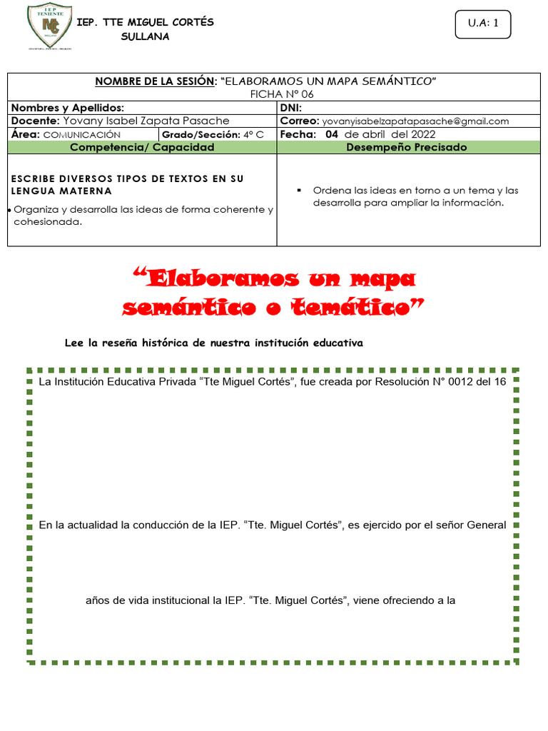 Elaboramos Un Mapa Semántico | PDF