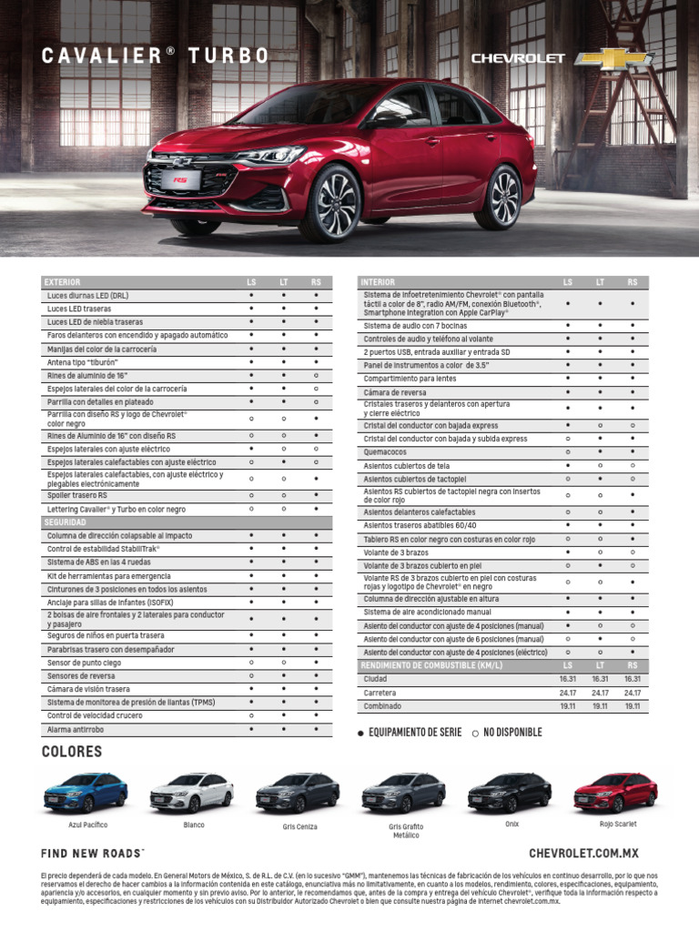 2022 Cavalier Ficha Tecnica | PDF