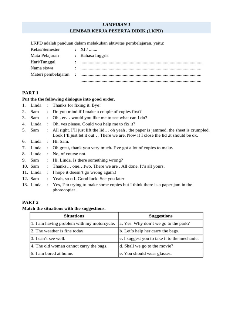 LKPD 2 1st Chapter | PDF