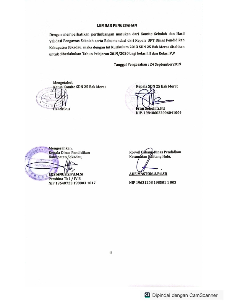 Lembar Pengesahan Dokumen 1 | PDF