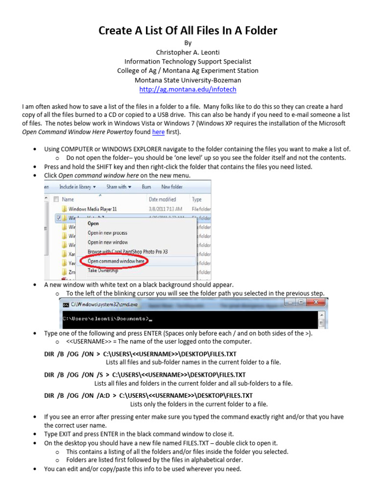 Save List of Files | PDF