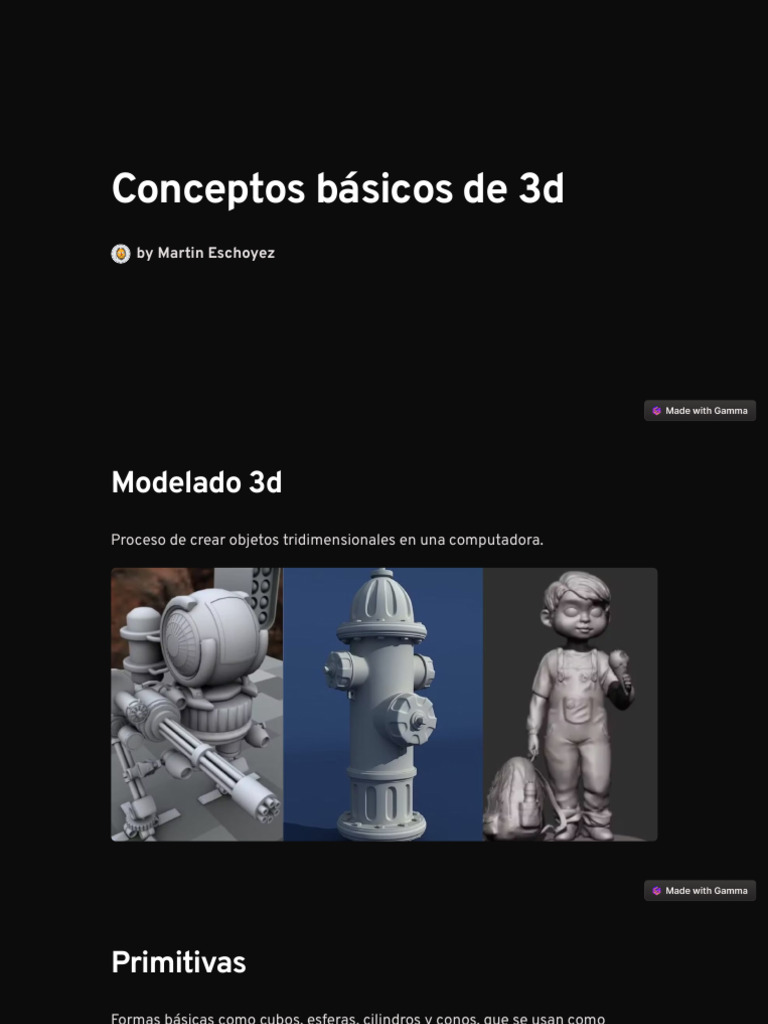 Conceptos Clave del Modelado 3D | PDF
