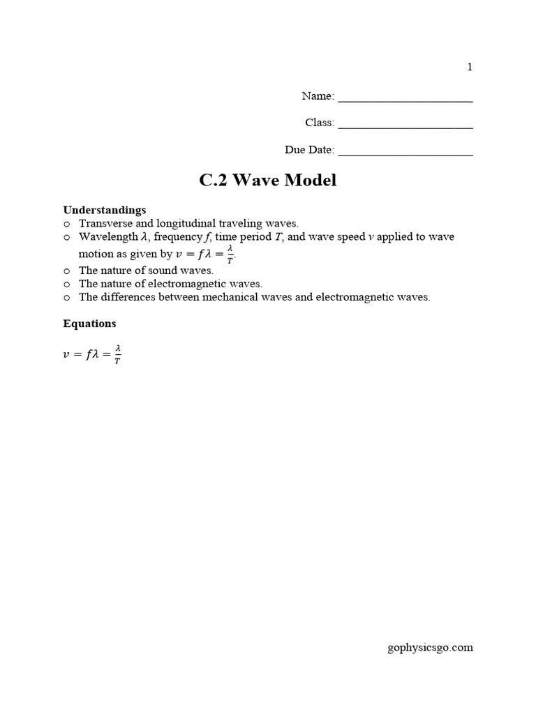C.2 Wave Model Version 2 | PDF