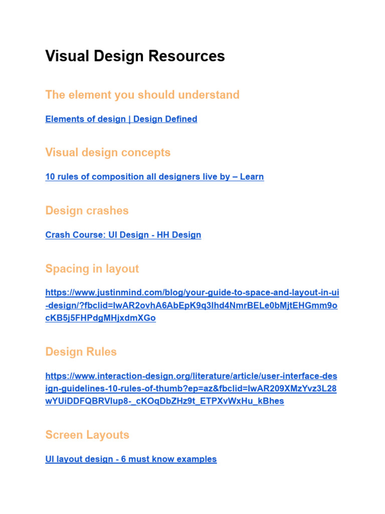 Visual Design Resources | PDF