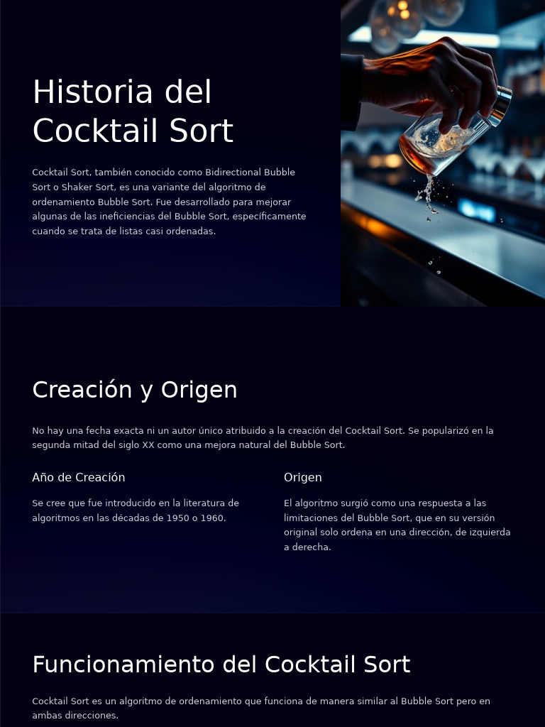 Historia Del Cocktail Sort | PDF