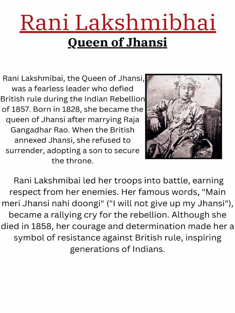 Rani Lakshmibhai PDF | PDF