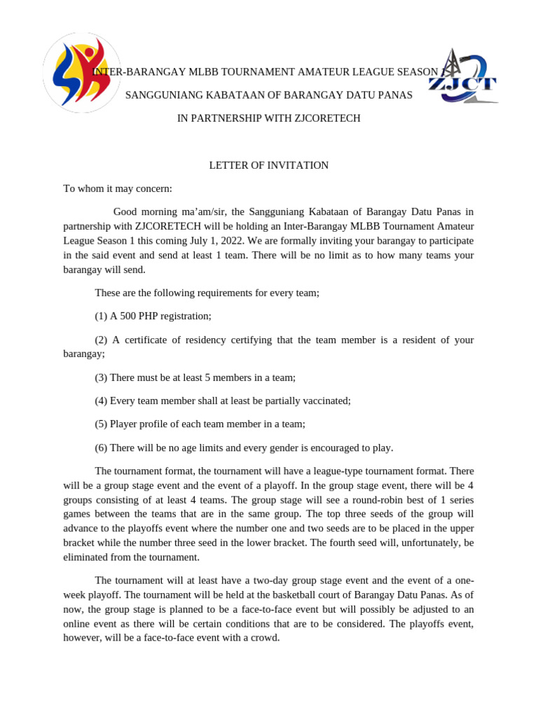 Tournament SK Invitation | PDF