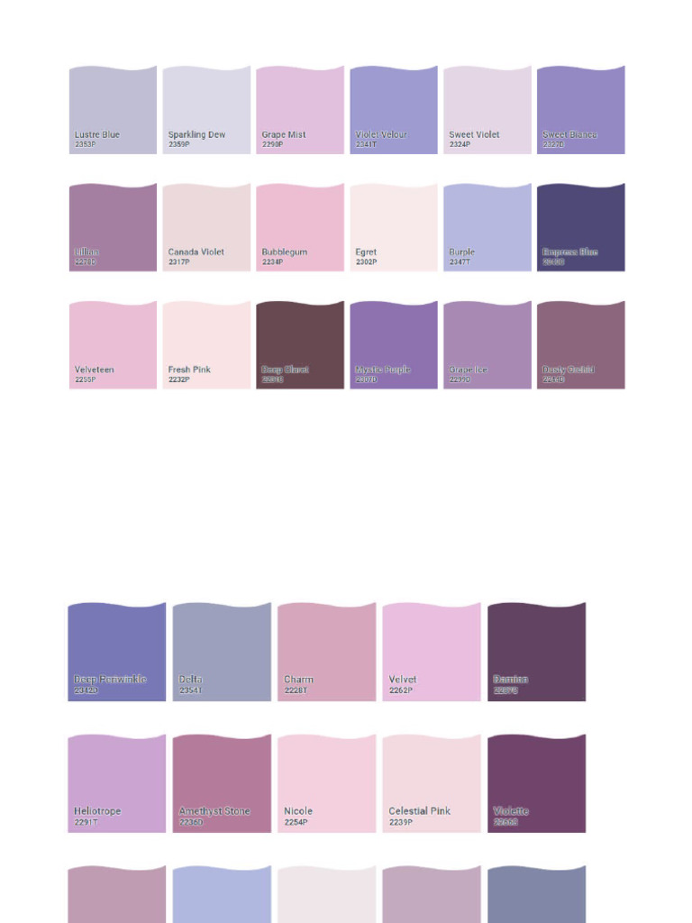 Purple and Violet Color Chart | PDF