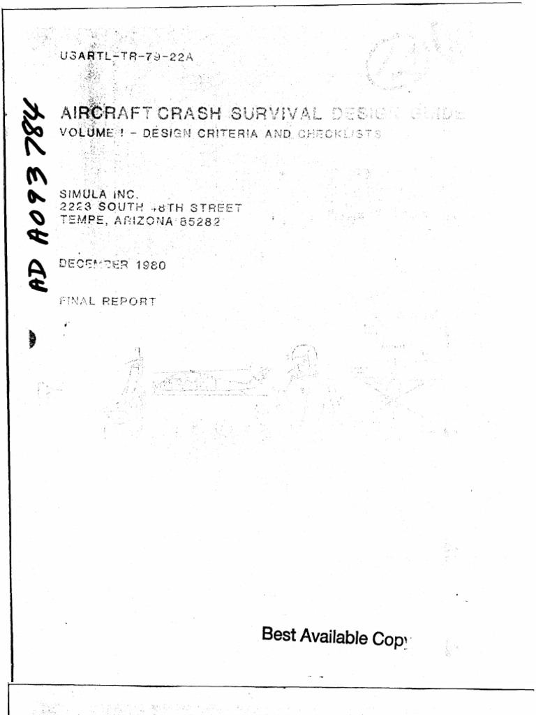 Aircraft Crashworthiness Design Guide | PDF | Flight Dynamics (Fixed ...