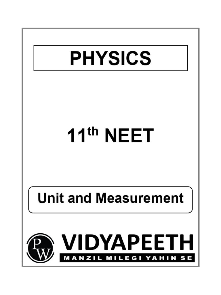 DPP-1 - 7 - Unit & Measurement - NEE - Sandeep Bahadur Singh | PDF